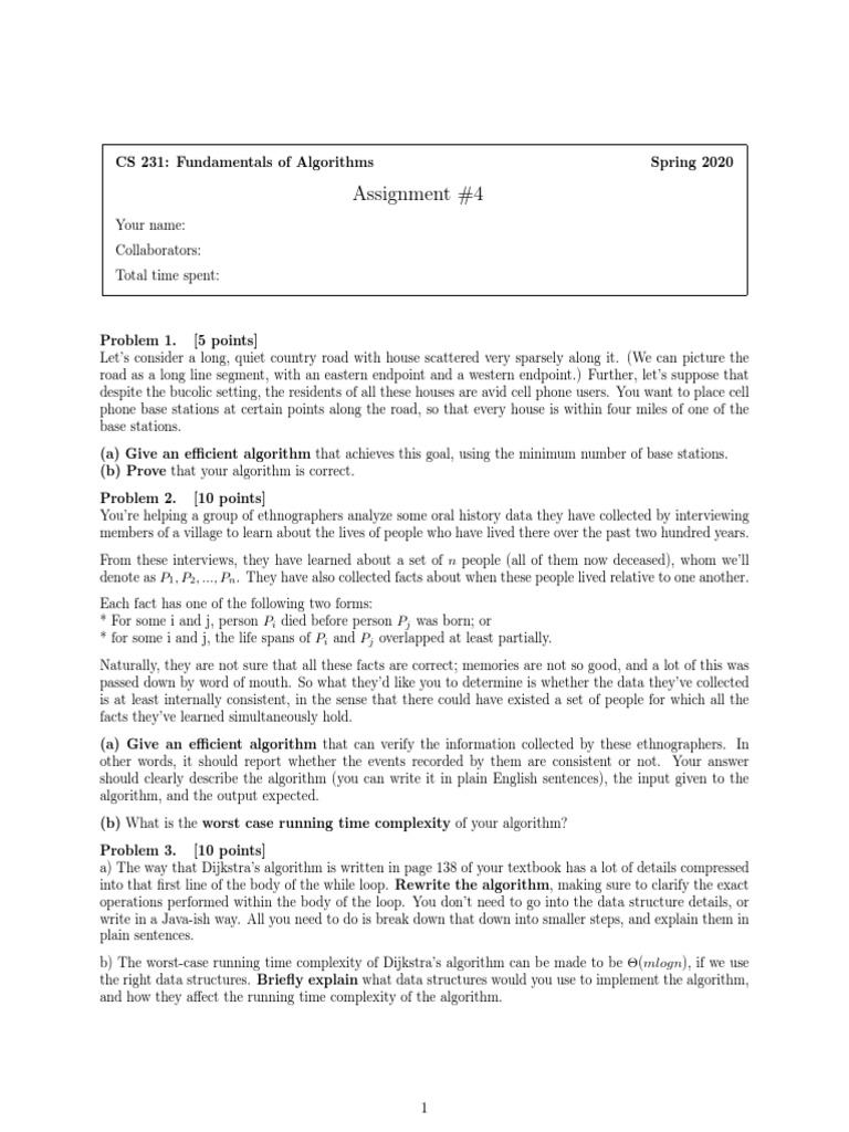 Assignment 4 Pdf Computational Complexity Theory Time Complexity