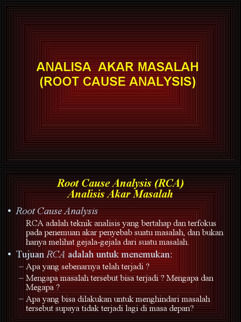 Analisis Akar Masalah dalam RCA | PDF