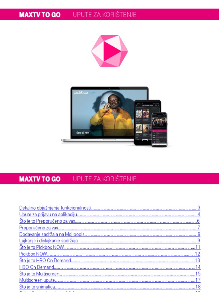 Upute Za Maxtv To Go PDF | PDF
