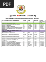 Makerere University Postgraduate Courses and Fees Structure 2024 - 2025 Academic Year | PDF