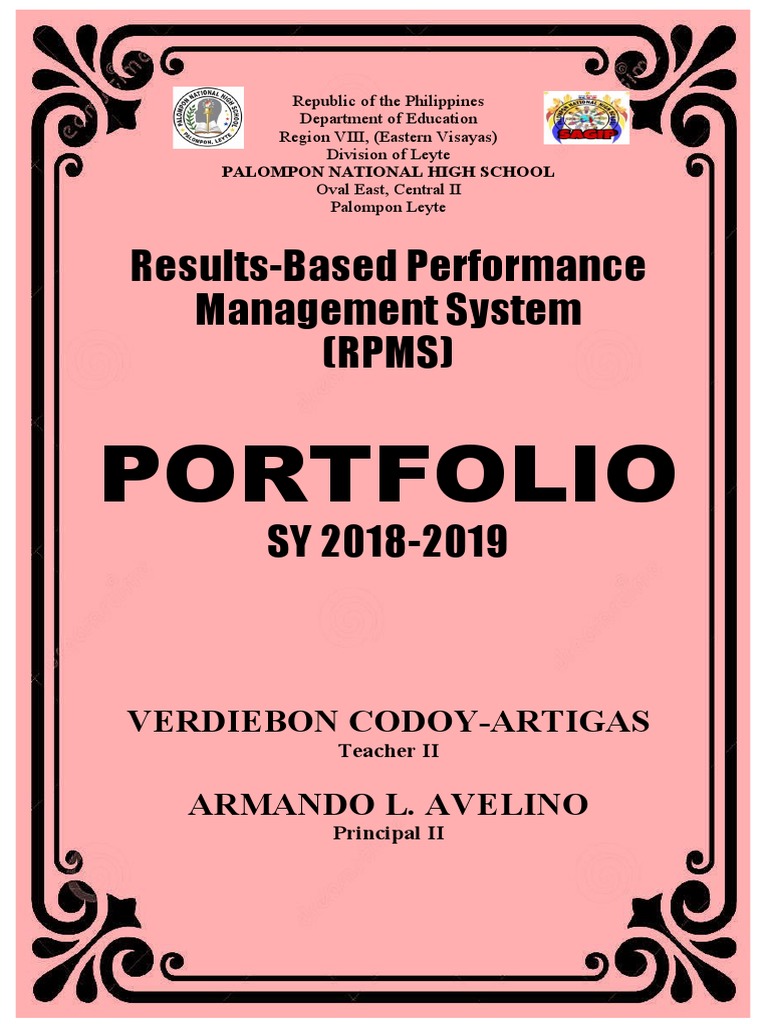 RPMS Portfolio for Palompon High School | PDF | Curriculum ...