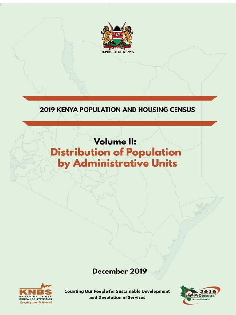 Volume Ii KPHC 2019 | PDF | Census | Official Statistics
