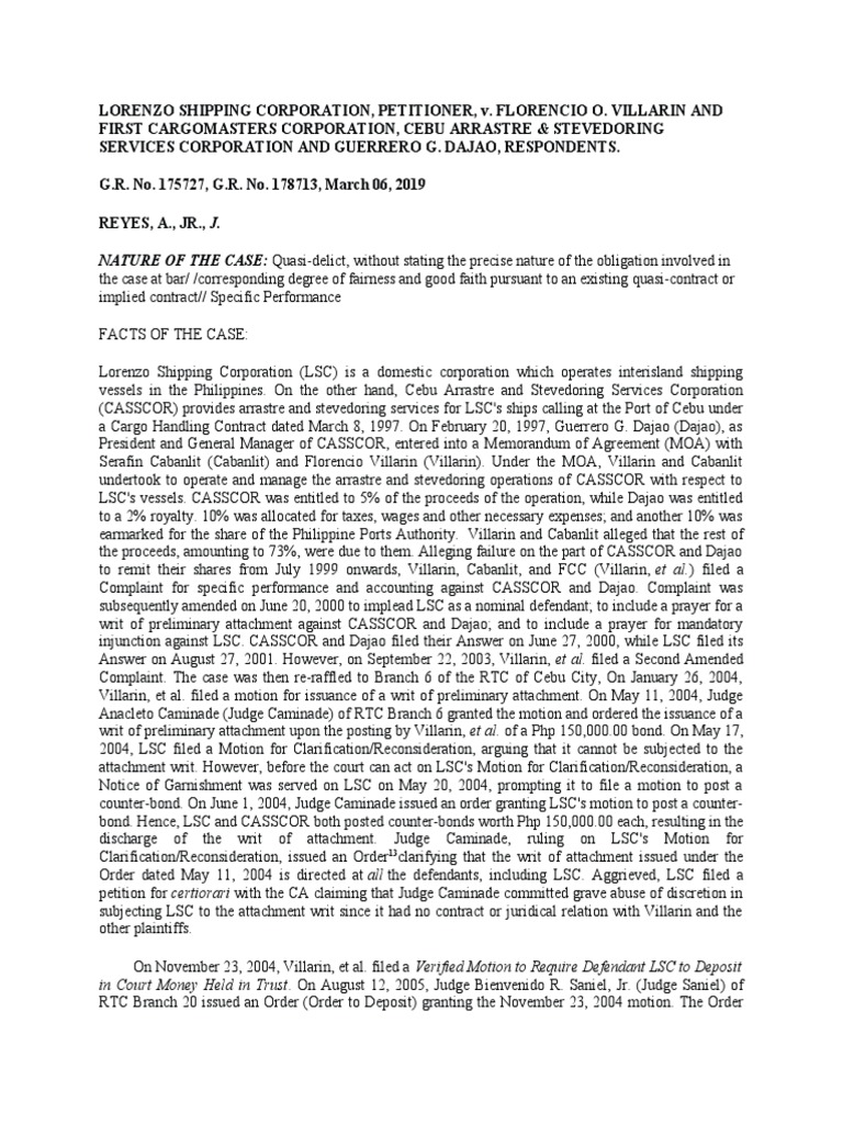 Lorenzo Shipping Corporation Pdf Lease Statute Of Limitations