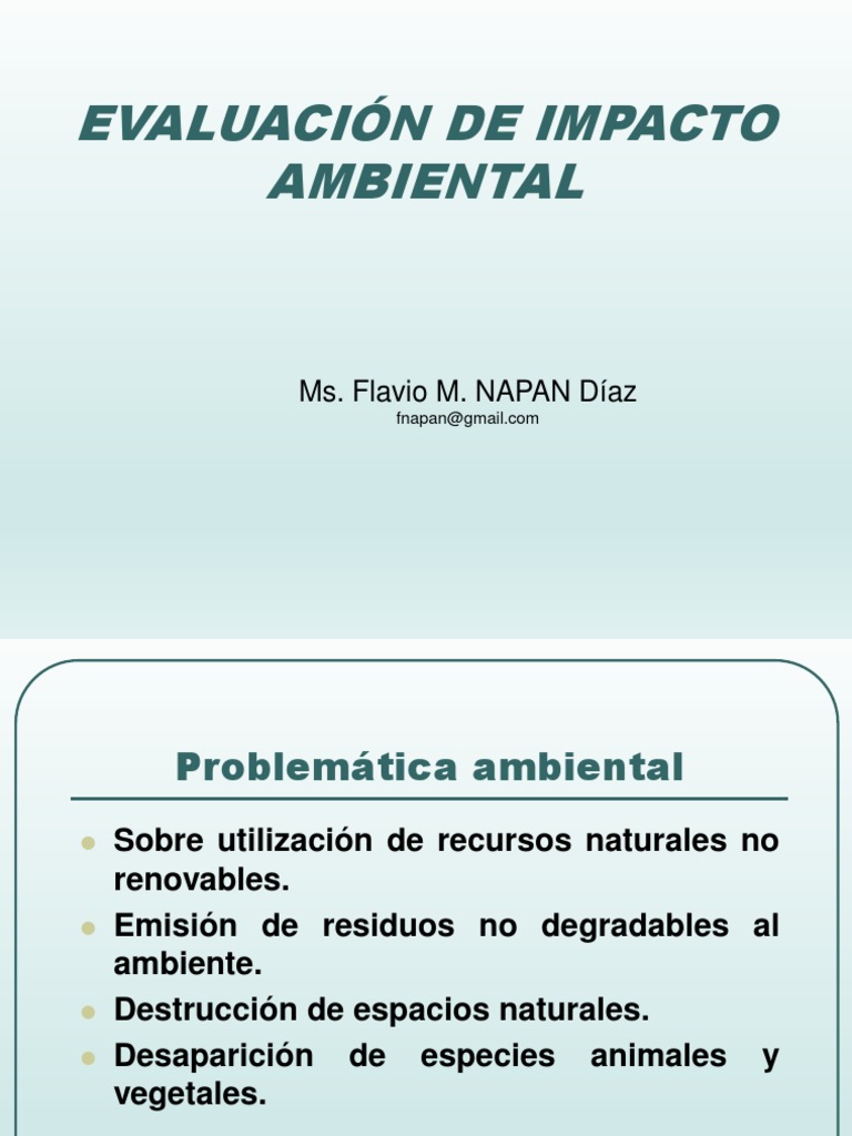 EIA Lista Chequeo Matrices PDF | PDF | Evaluación de impacto ambiental ...