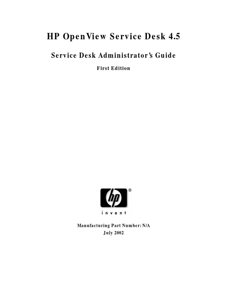 HP Openview - Administrator's - Guide | PDF | Hewlett Packard | Oracle ...
