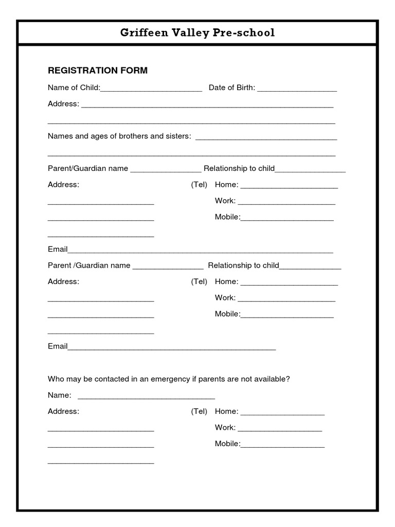 New Registration Form (1236) | PDF | Child Protection | Allergy