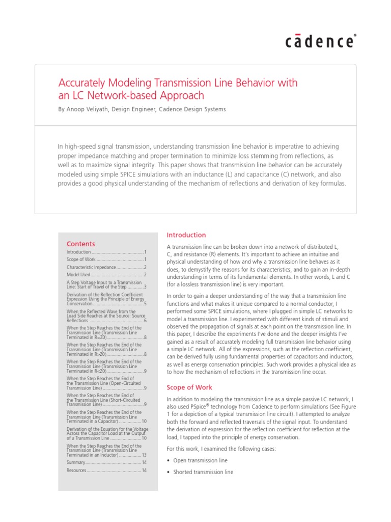 Transmission Line Modeling PDF | PDF
