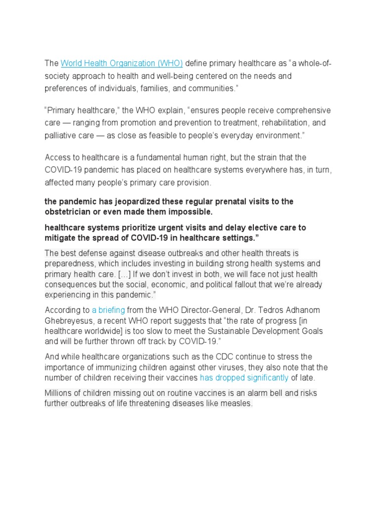 World Health Organization (WHO) | PDF | World Health Organization ...