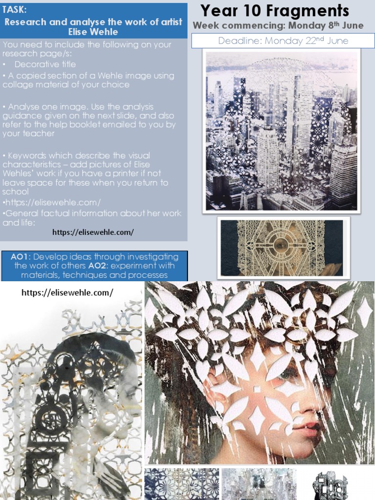 Year 10 Task Week 7 and 8 | PDF | Art