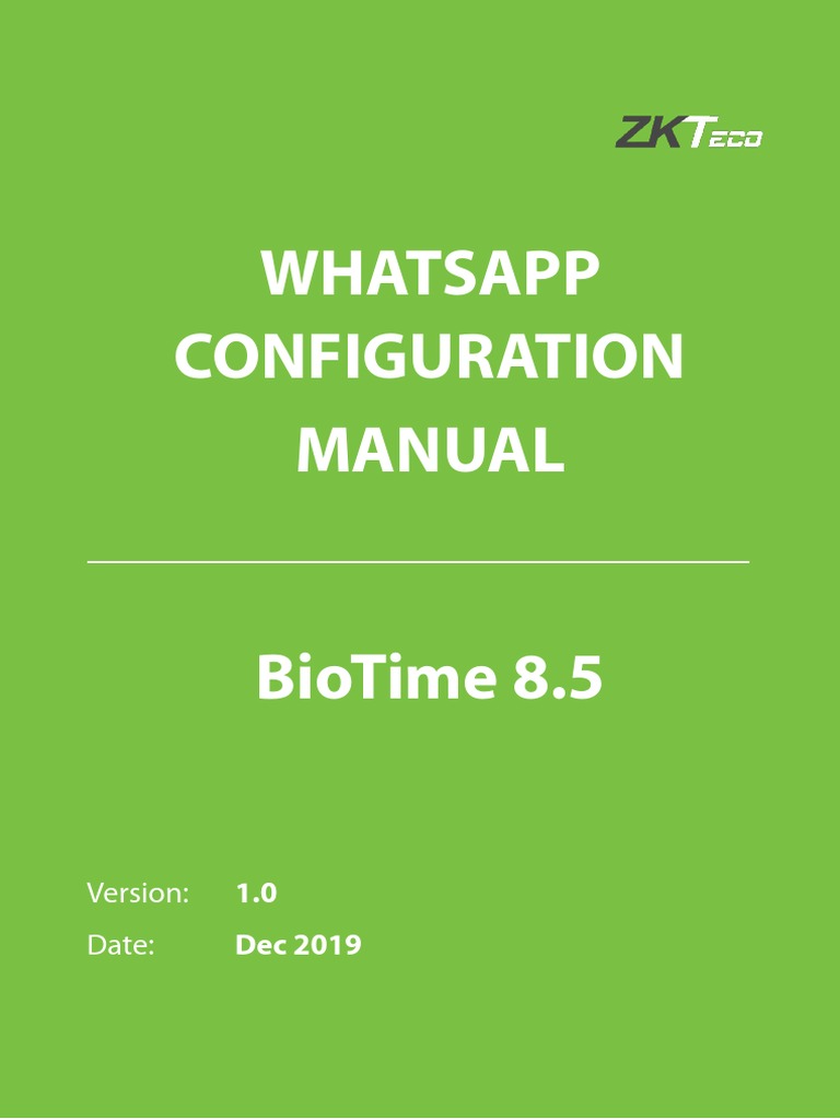 WhatsApp Configuration Manual | PDF