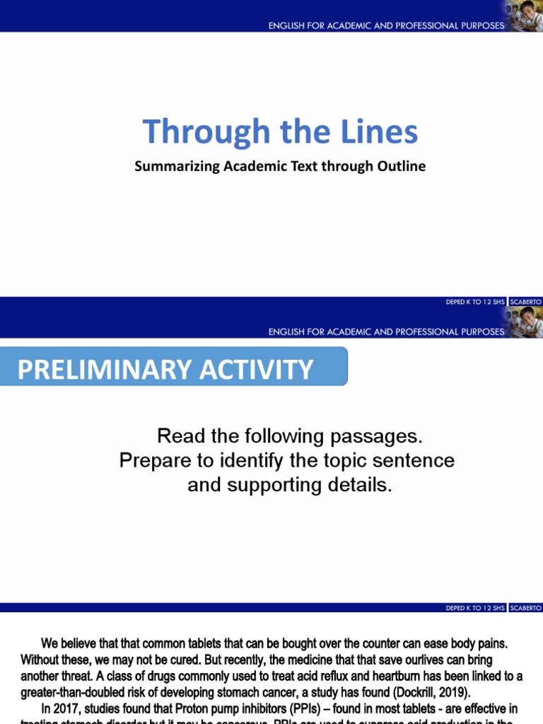 EAPP Summarizing Thru Outlining. | PDF