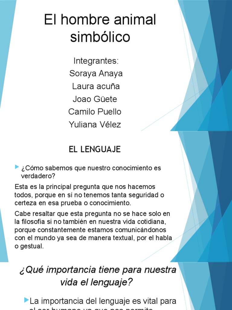 El Hombre Animal Simbólico... | PDF | Verdad | Ludwig Wittgenstein