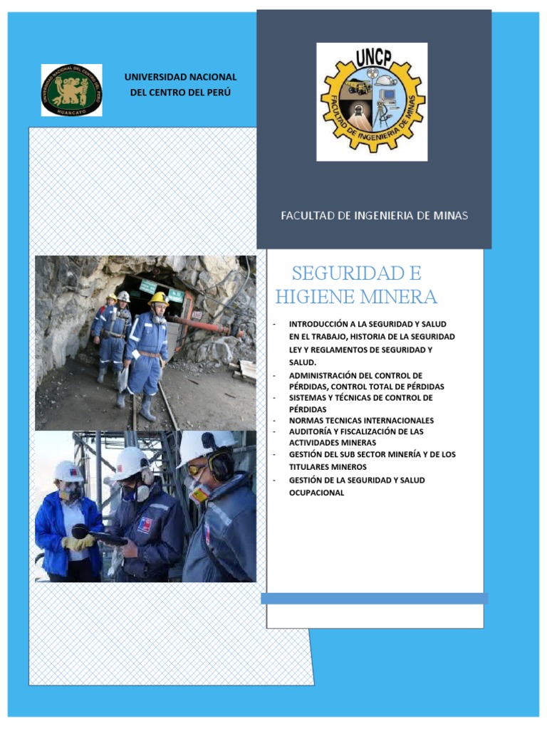 Trabajo de Seguridad e Higiene | PDF | Minería | Seguridad y salud ...