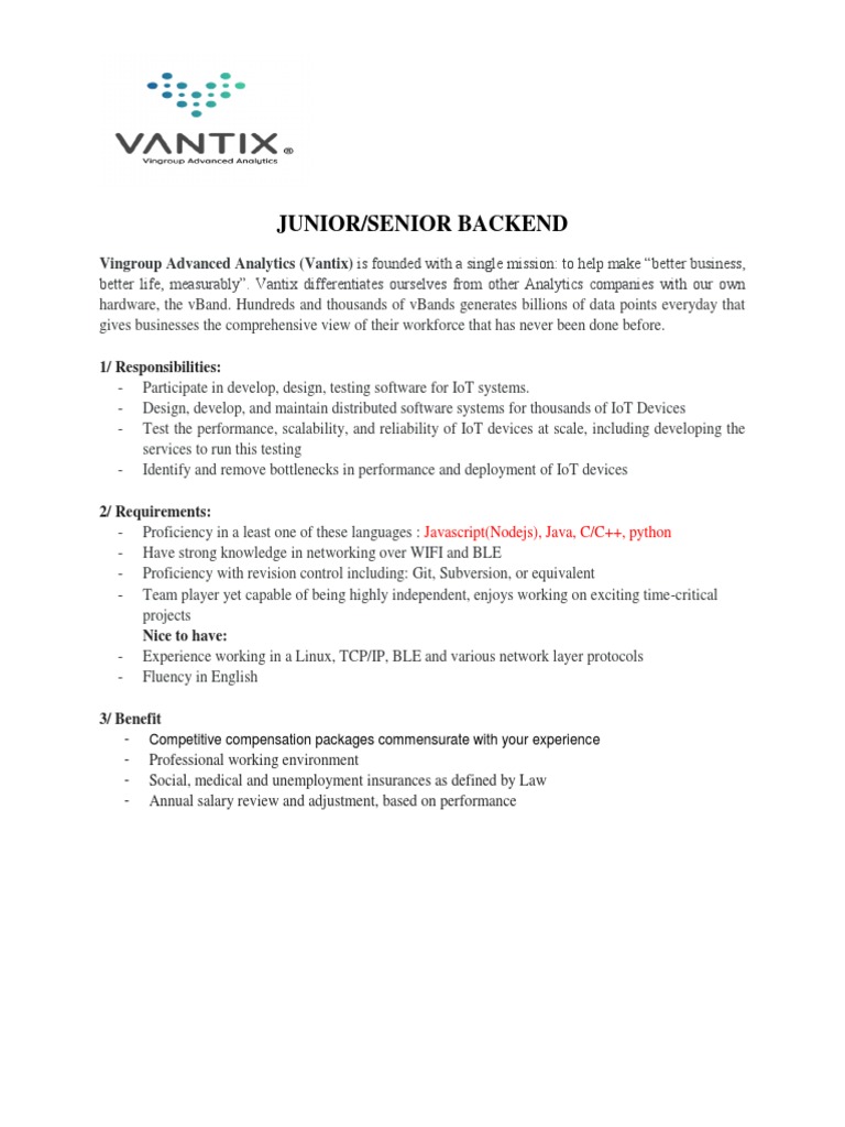 Vantix JD Backend | PDF