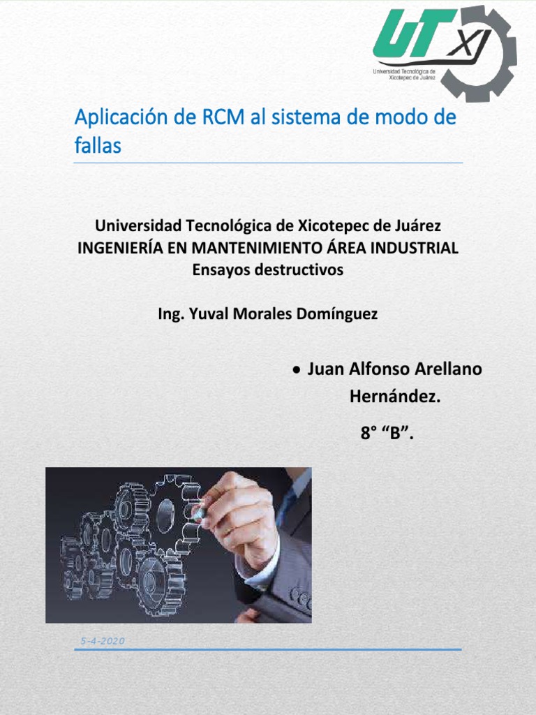 Aplicación de RCM Al Sistema de Modo de Fallas | PDF | Ingeniería de confiabilidad | Fabricación ...