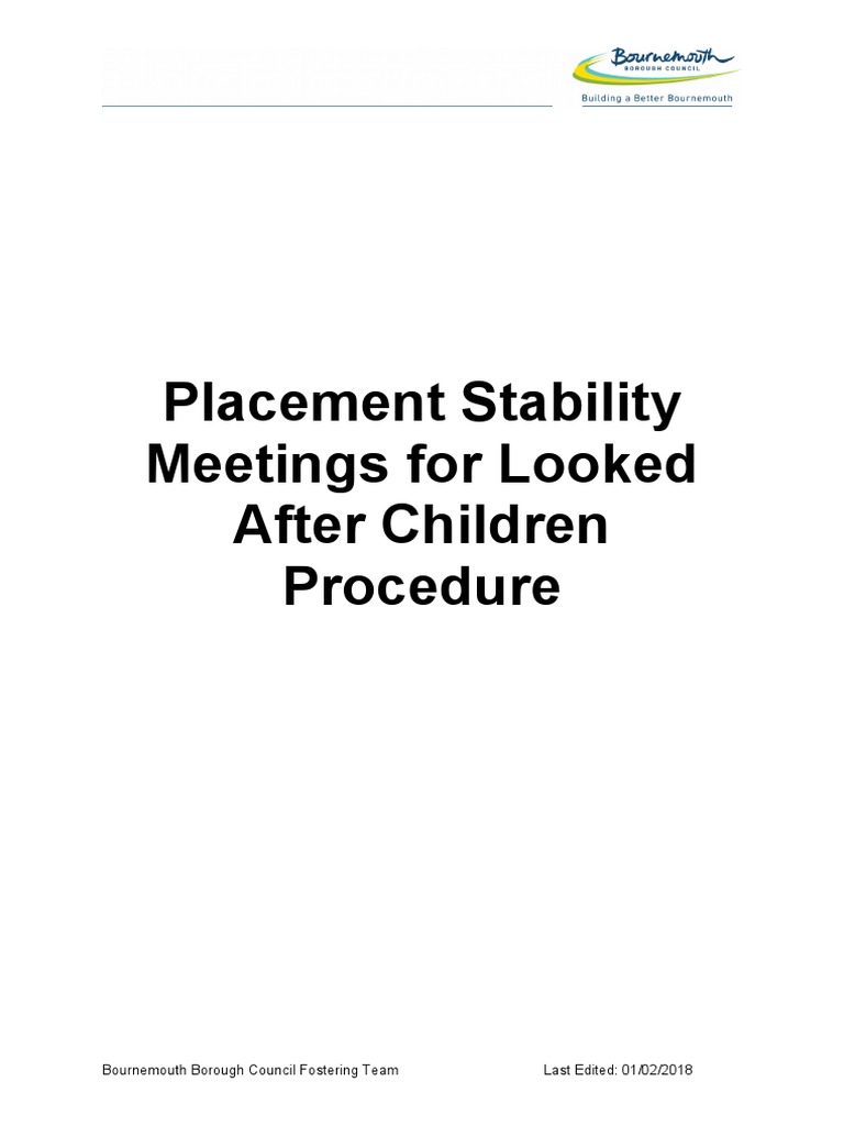 Placement Stability Meetings For Looked After Children Procedure | PDF ...