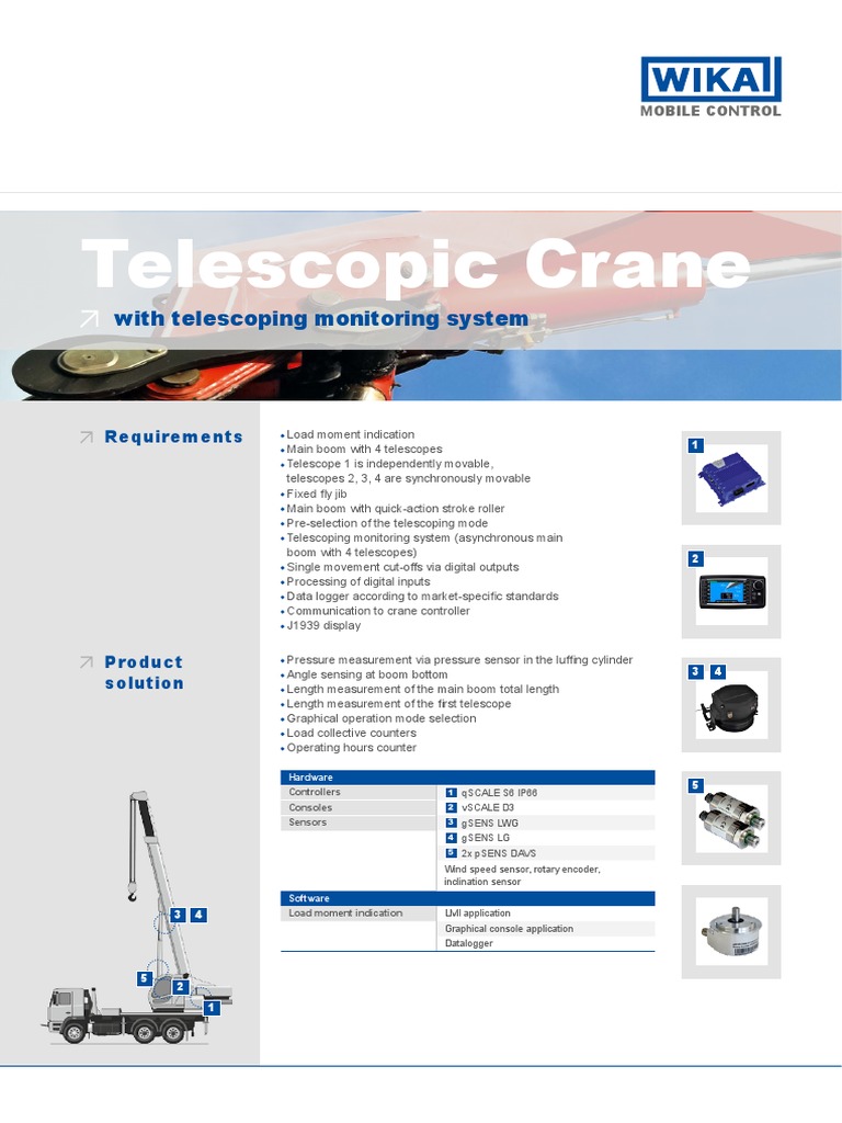 Telescopic Crane: With Telescoping Monitoring System | PDF | Crane ...