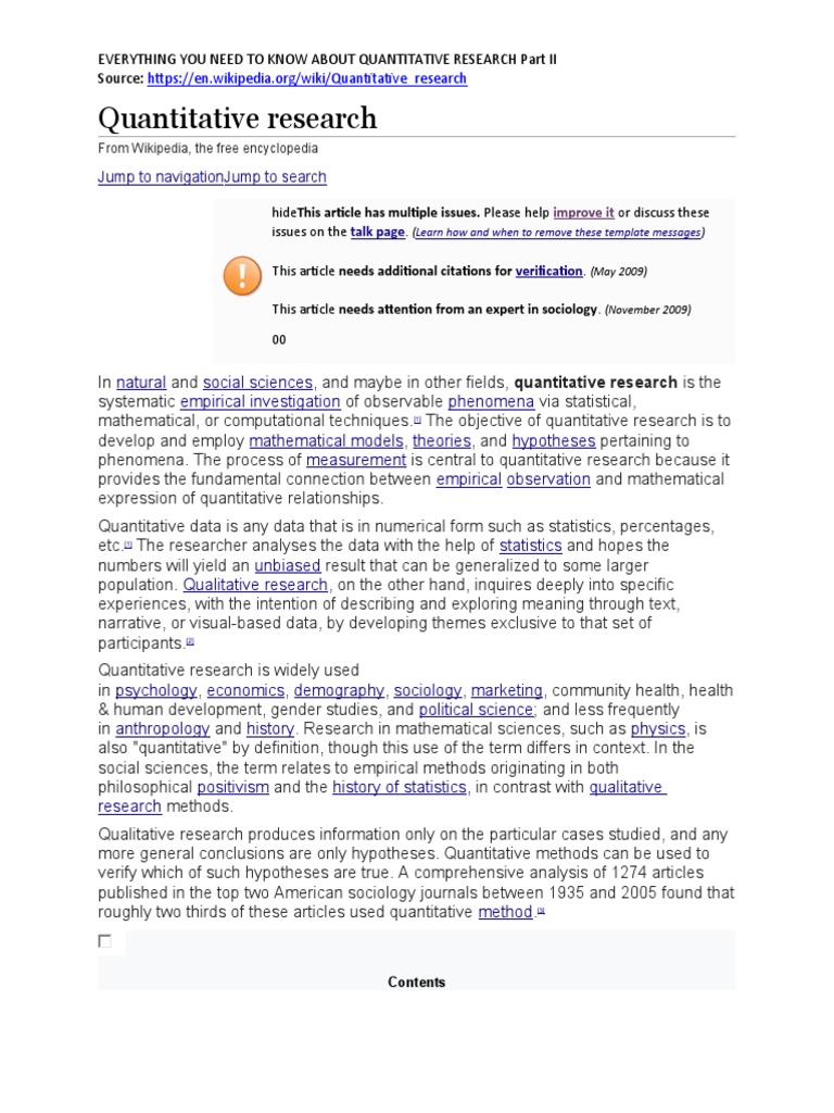 Everything You Need To Know About Quantitative Research - Part Iii ...