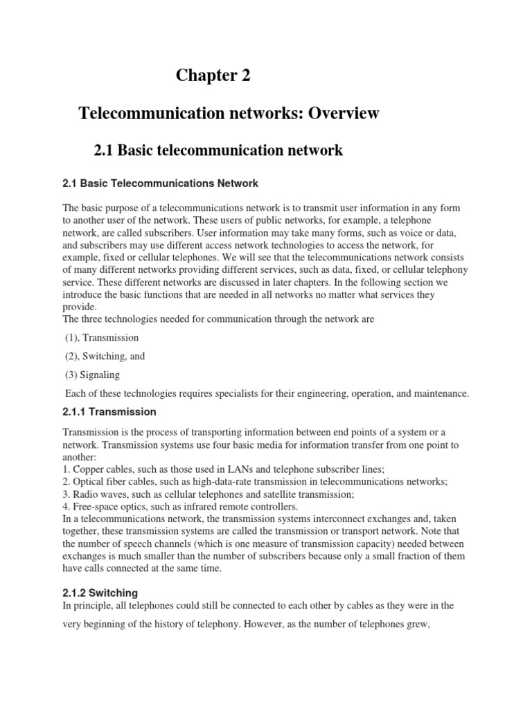Telecommunication Networks | PDF | Telephone Exchange | Telephone