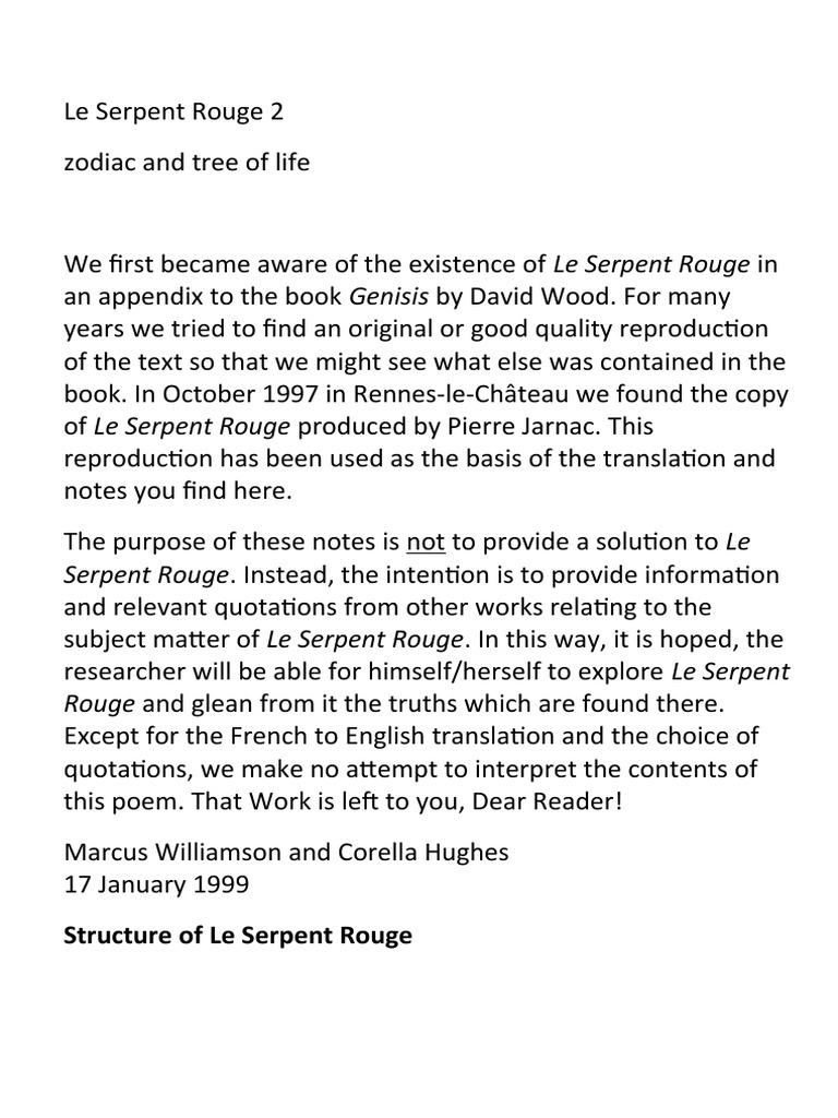 Le Serpent Rouge 2. Zodiac & Tree of Life | PDF | Classics