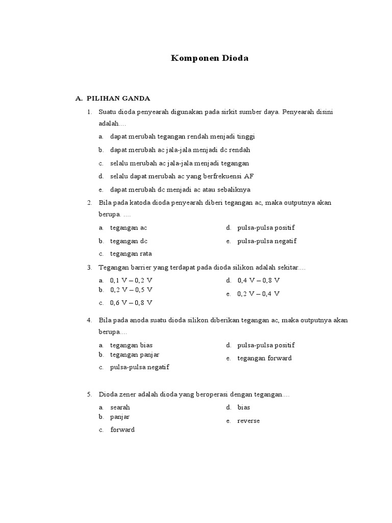 Soal Dioda | PDF