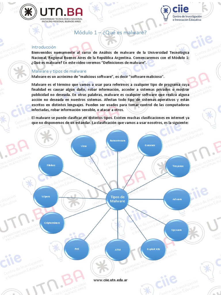 Modulo 1-Definiciones de Malware | PDF | Secuestro de datos | Virus de ...