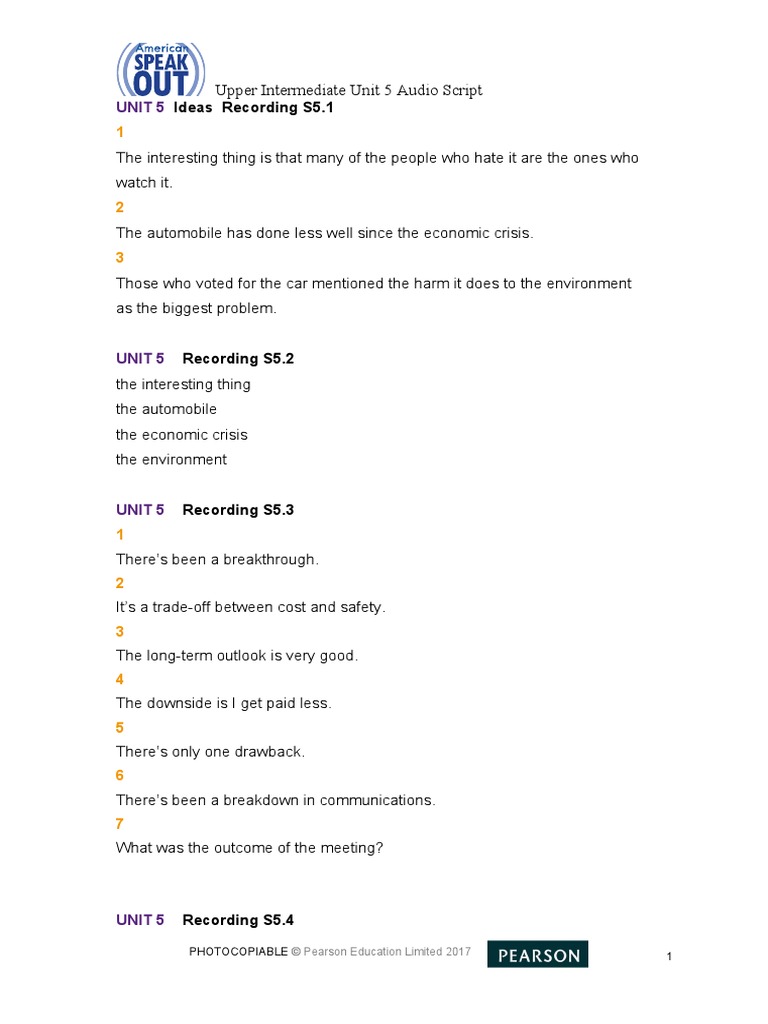 Upper Intermediate Unit 5 Audio Script | PDF | Retail | Food And Drink