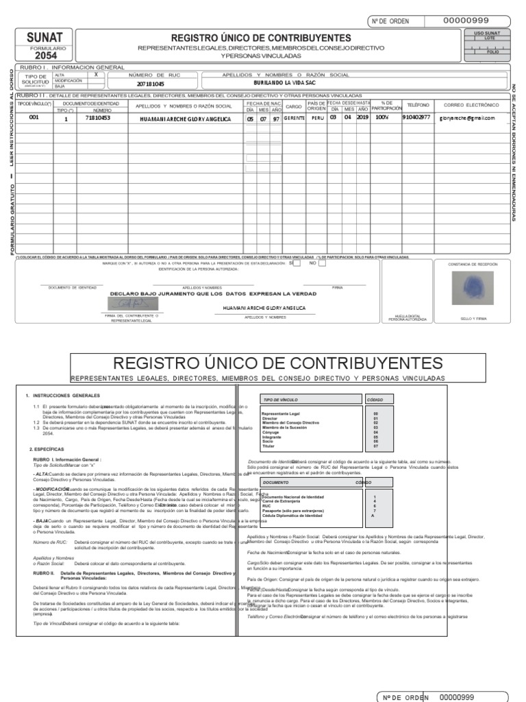 Formulario 2054 | Descargar gratis PDF | Información del gobierno ...