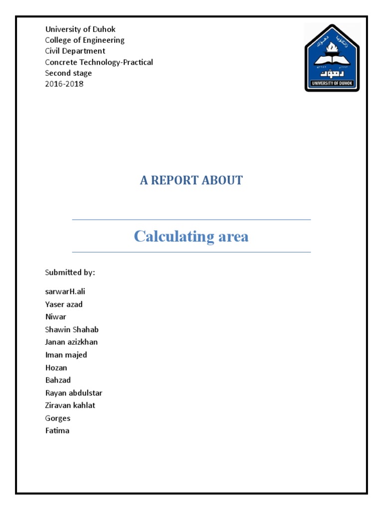 Calculating Area: A Report About | PDF | Surveying | Scientific Observation