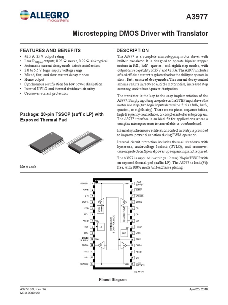 A3977 Datasheet | PDF | Capacitor | Rectifier