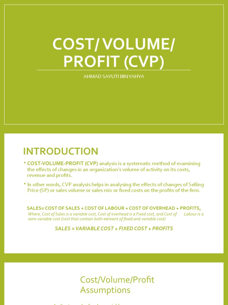 Chap 3 - CVP | PDF | Pricing | Marketing