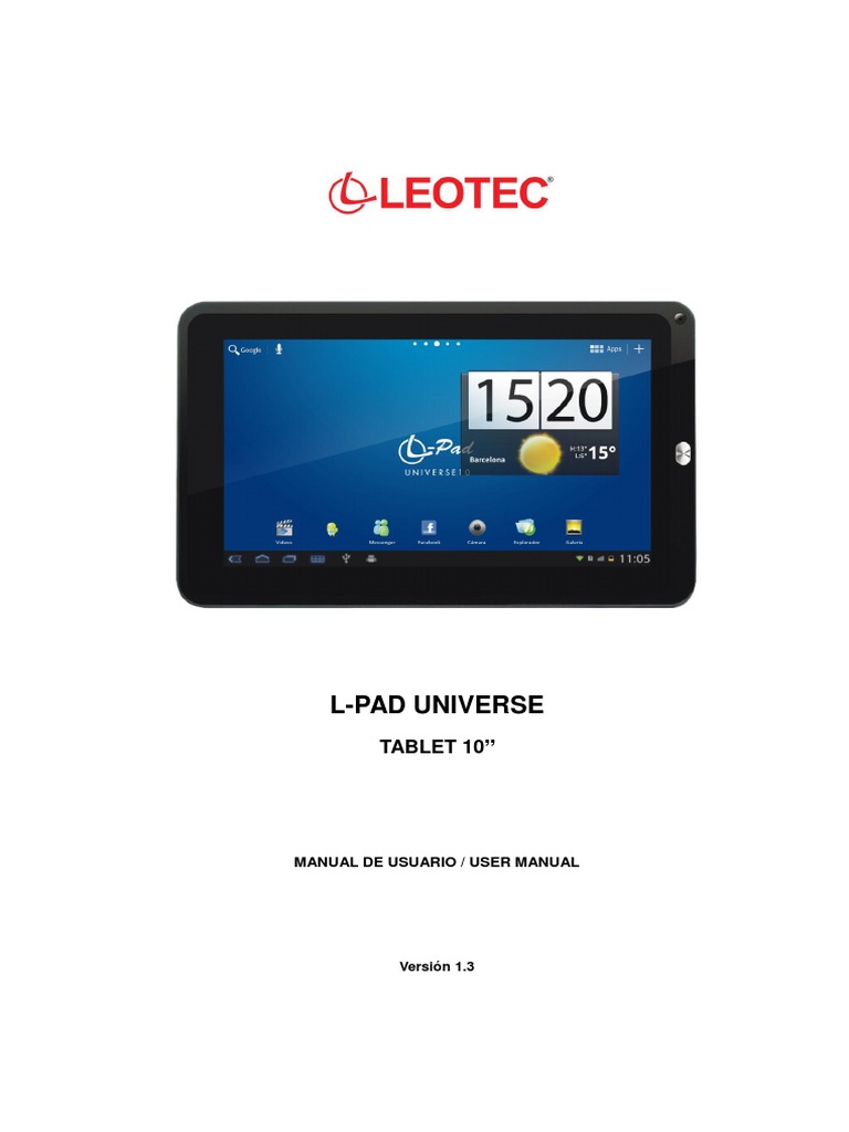 Manual Tablet L-Pad Universe 10.1 Android 4 v1.3 | PDF | Wifi | Tableta