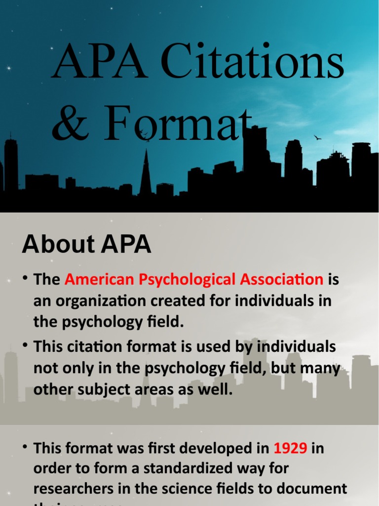 APA Citations & Format | PDF | Citation | Apa Style