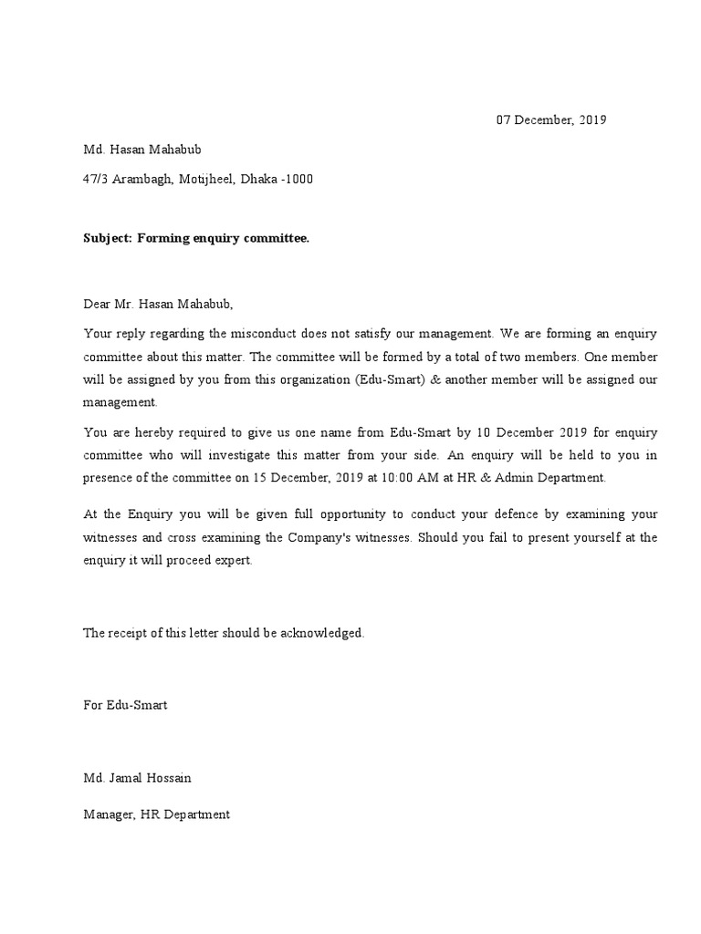 04 Reply of Enquiry Procedure | PDF