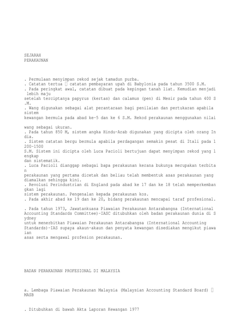 Nota Prinsip Akaun Tingkatan 4 | PDF