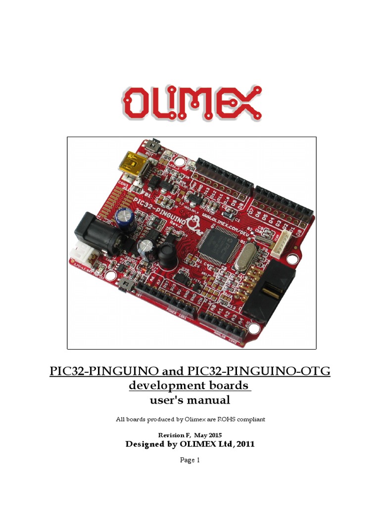 Pic32-Pinguino and Pic32-Pinguino-Otg Development Boards User's Manual ...