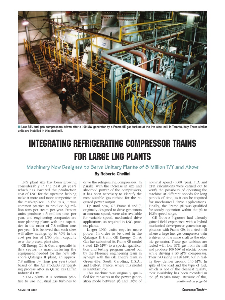 Integrating Refrigerating Compressor Trains For Large LNG Plants | PDF ...