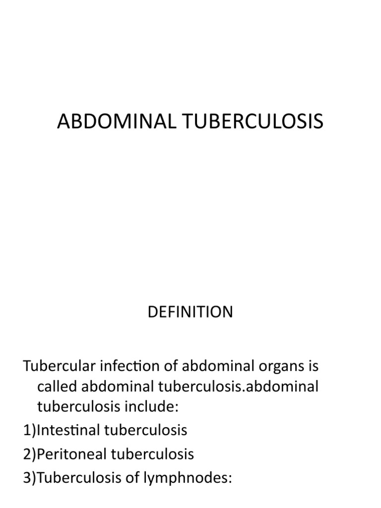 Understanding Abdominal Tuberculosis | PDF