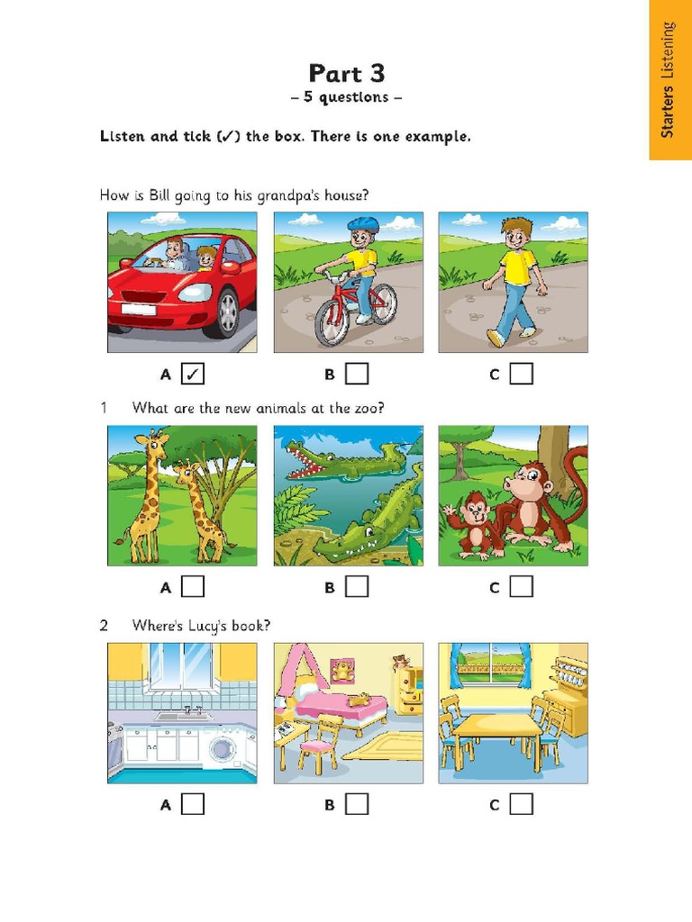 Yle Starters Sample Papers Vol 1 Página 07 | PDF