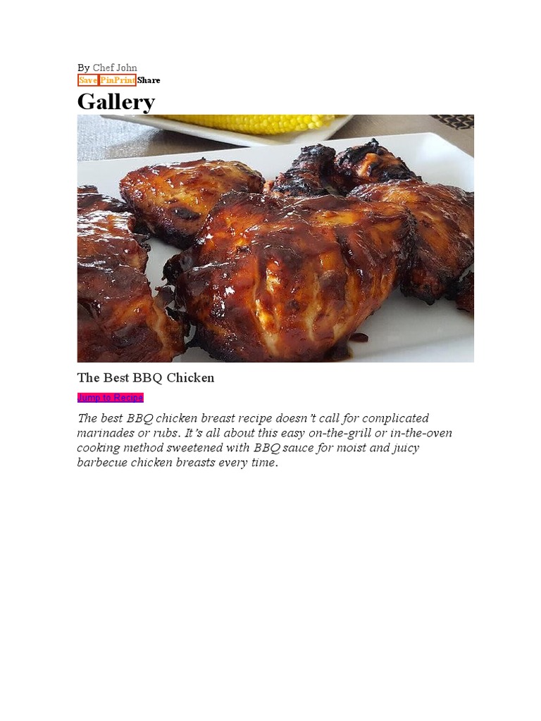 The Best BBQ Chicken: A Simple Recipe for Juicy and Flavorful Grilled ...