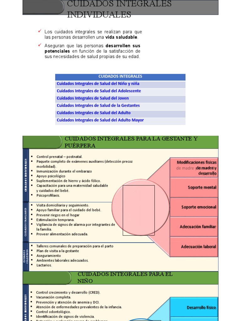 Cuidados Integrales Individuales | PDF | Adultos | Salud pública