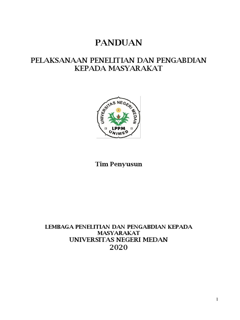 Buku Panduan Penelitian Pengabdian 2020 LPPM UNIMED | PDF