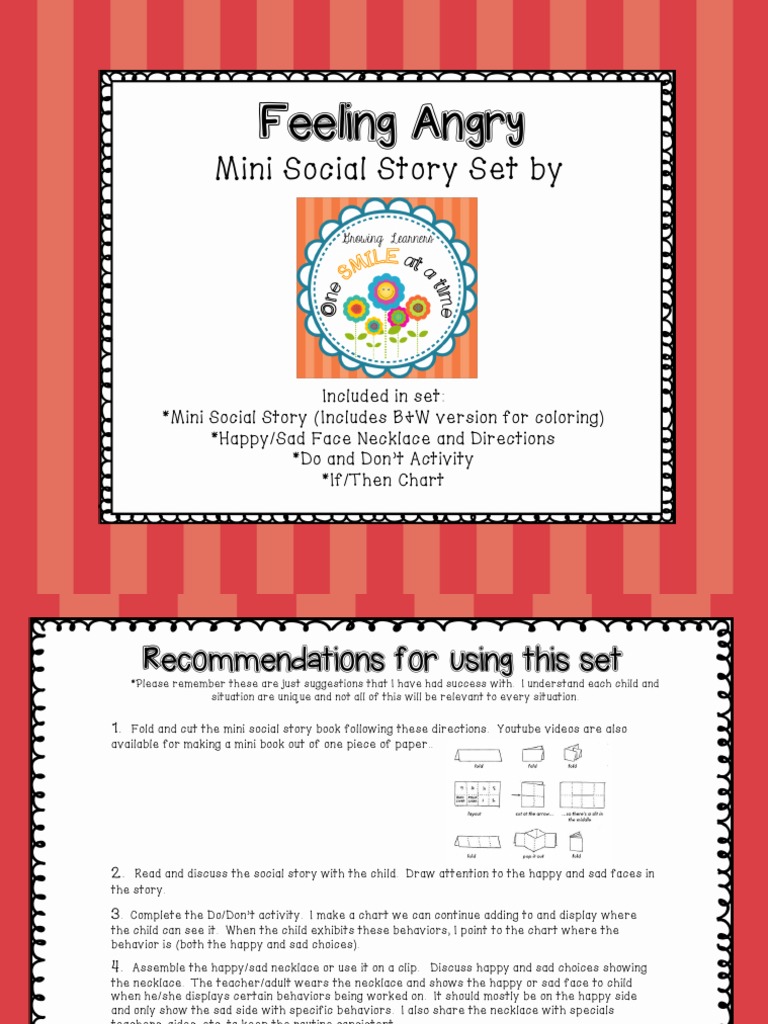 Mini Social Story: Managing Anger | PDF | Psychological Concepts ...