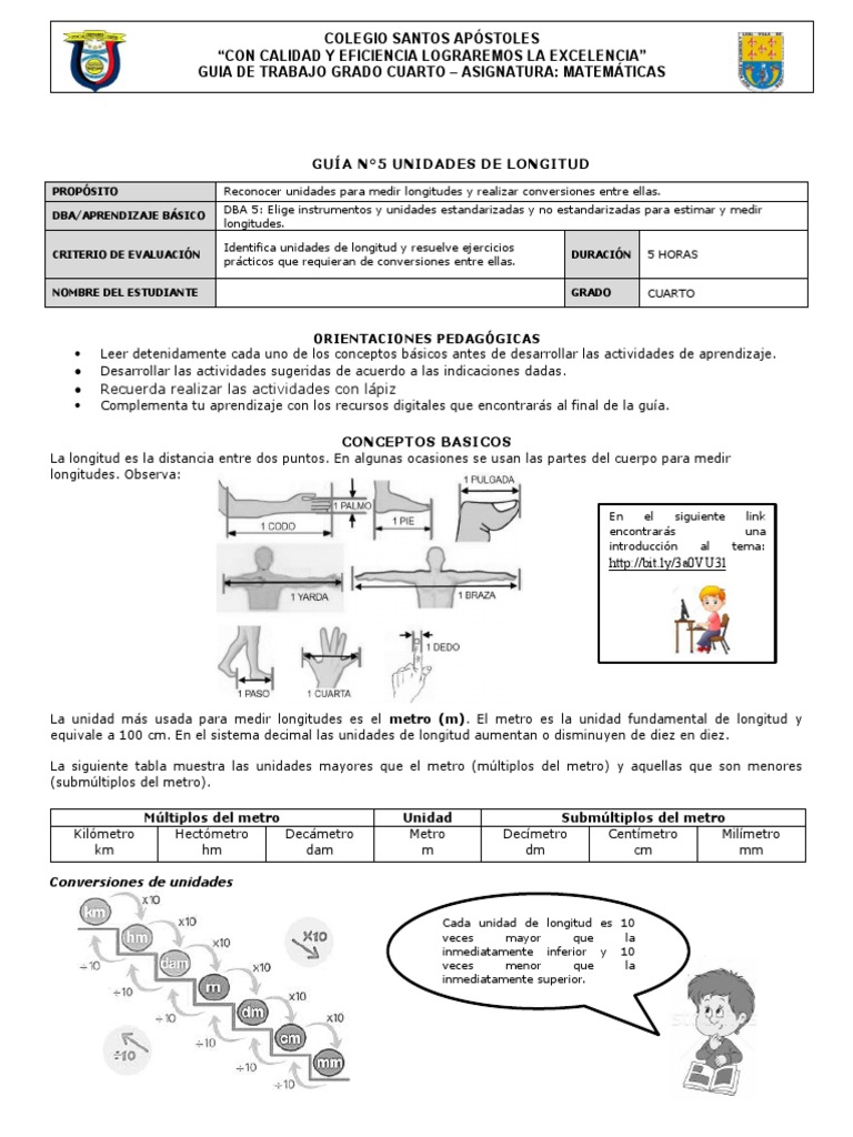 Guia #5 Unidades de Longitud | PDF | Unidades de medida | Longitud