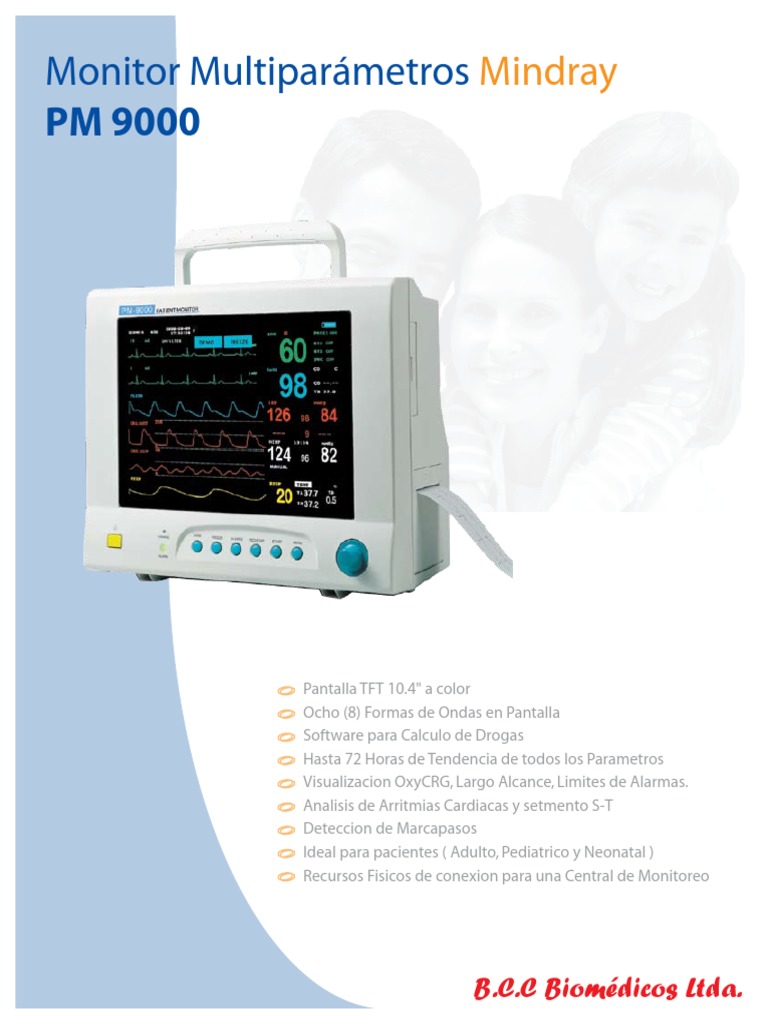 Mindray PM - 9000 | PDF | Electrocardiografia | Presión sanguínea