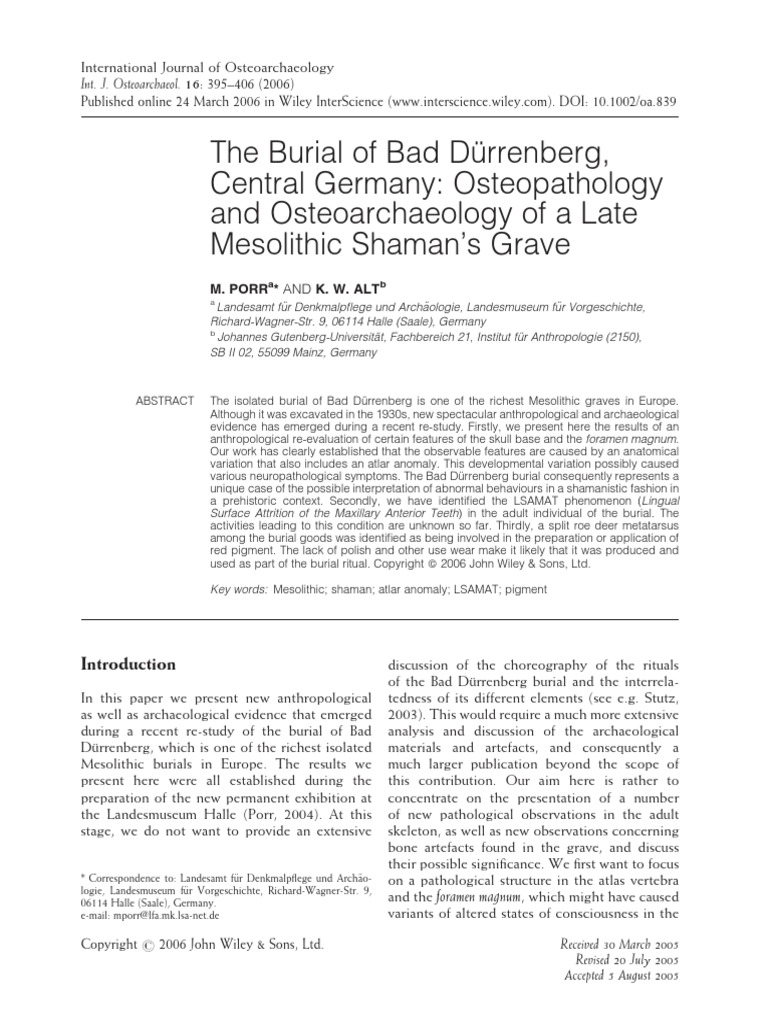 The Burial of Bad Durrenberg Central Ger PDF | PDF | Paleolithic | Nature The Burial of Bad Durrenberg Central Ger PDF | PDF | Paleolithic | Nature