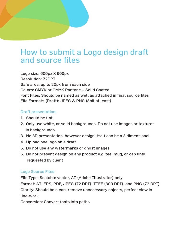 How To Submit A Logo Design Draft and Source Files | PDF