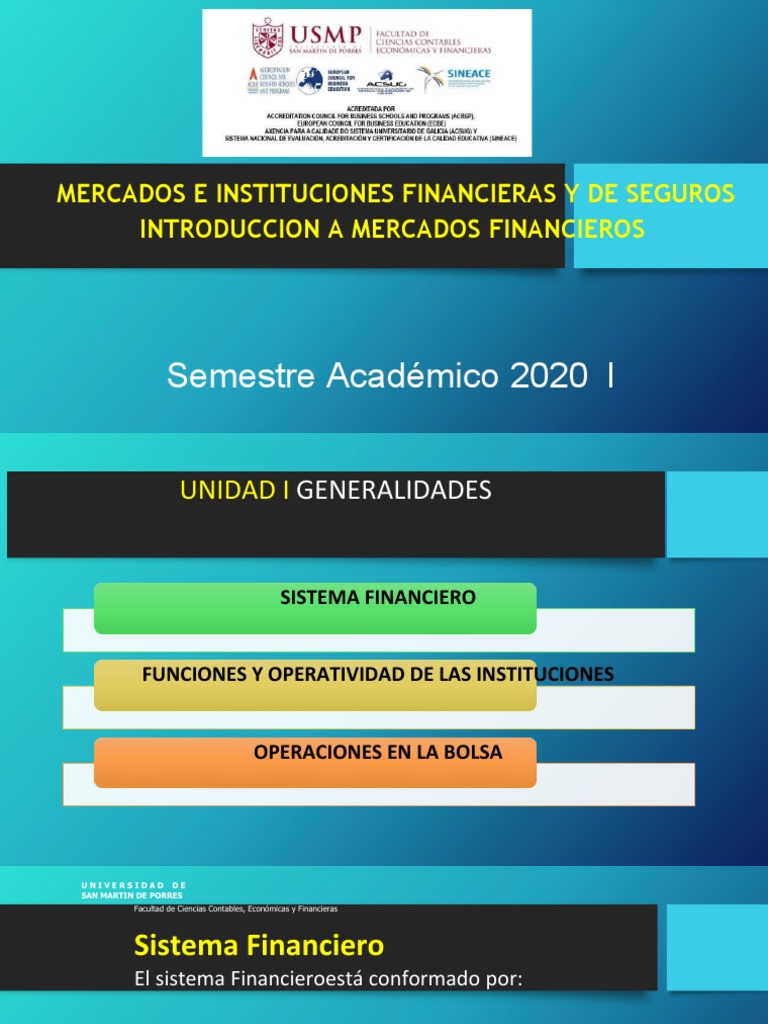 Introduccion A Los Mercados Financieros S1 | PDF | Sistema financiero | Bolsa