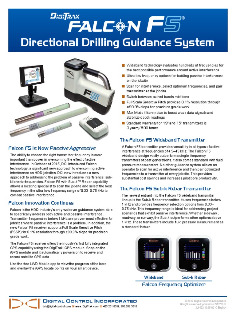 Falcon F5 Spec Sheet | PDF | Electromagnetic Interference | Transmitter