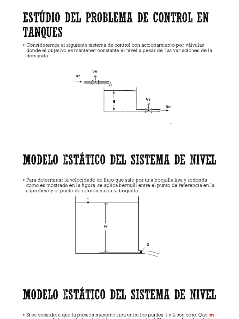 Modelado de Un Tanque de Nivel | PDF | Presión | Mecánica de Medios ...
